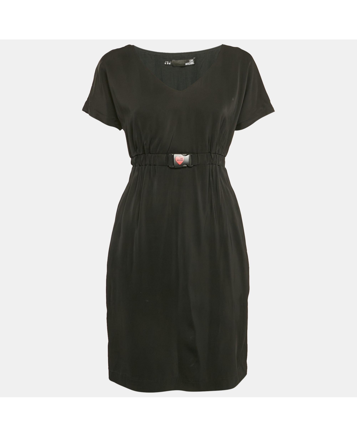 Click here for Pre-Owned Love Moschino Womens Black Jersey Ruched... prices