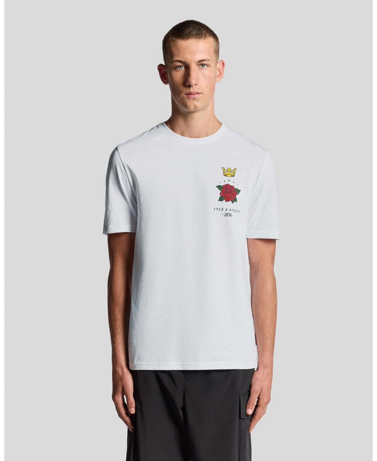 Click here for Lyle & Scott Mens Rose And Crown Graphic T-shirt -... prices