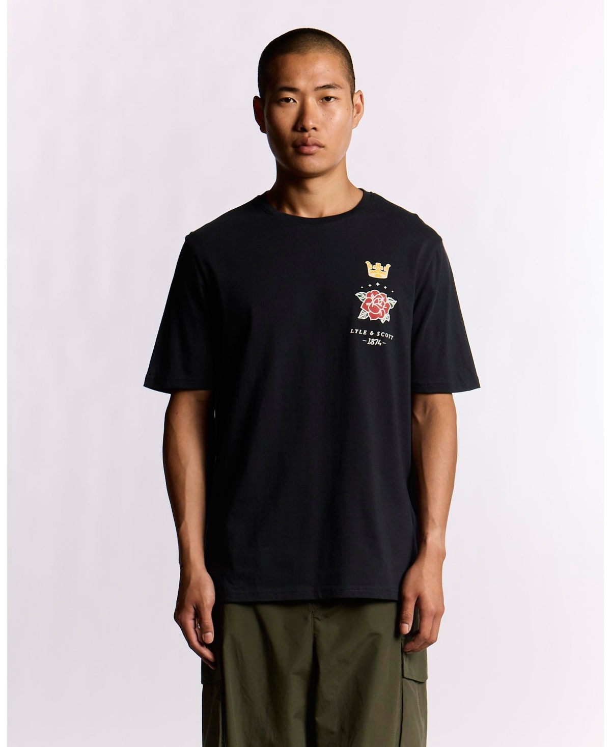 Click here for Lyle & Scott Mens Rose And Crown Graphic T-shirt -... prices