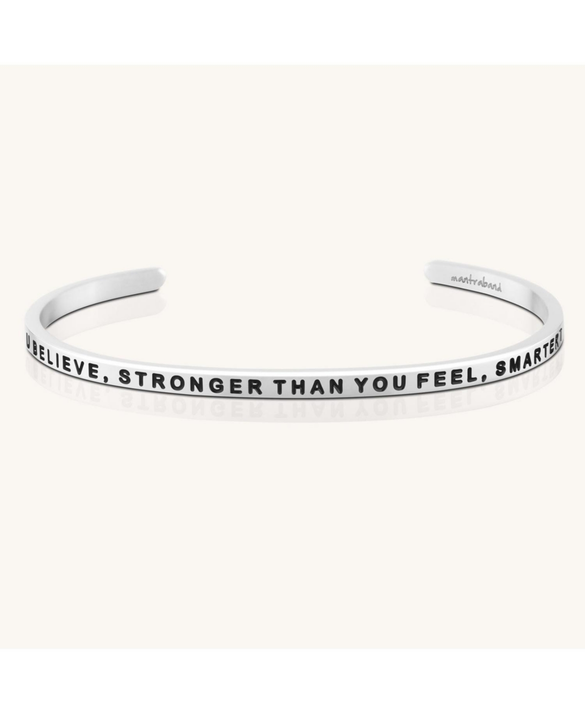 Click here for Mantra Braver Stronger Smarter Bracelets - Silver... prices