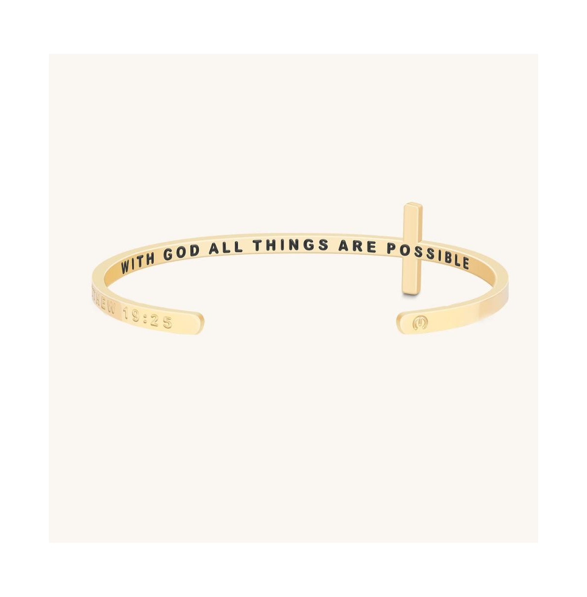 Click here for Mantra The Cross Bracelet Yellow Gold / Matthew 19... prices