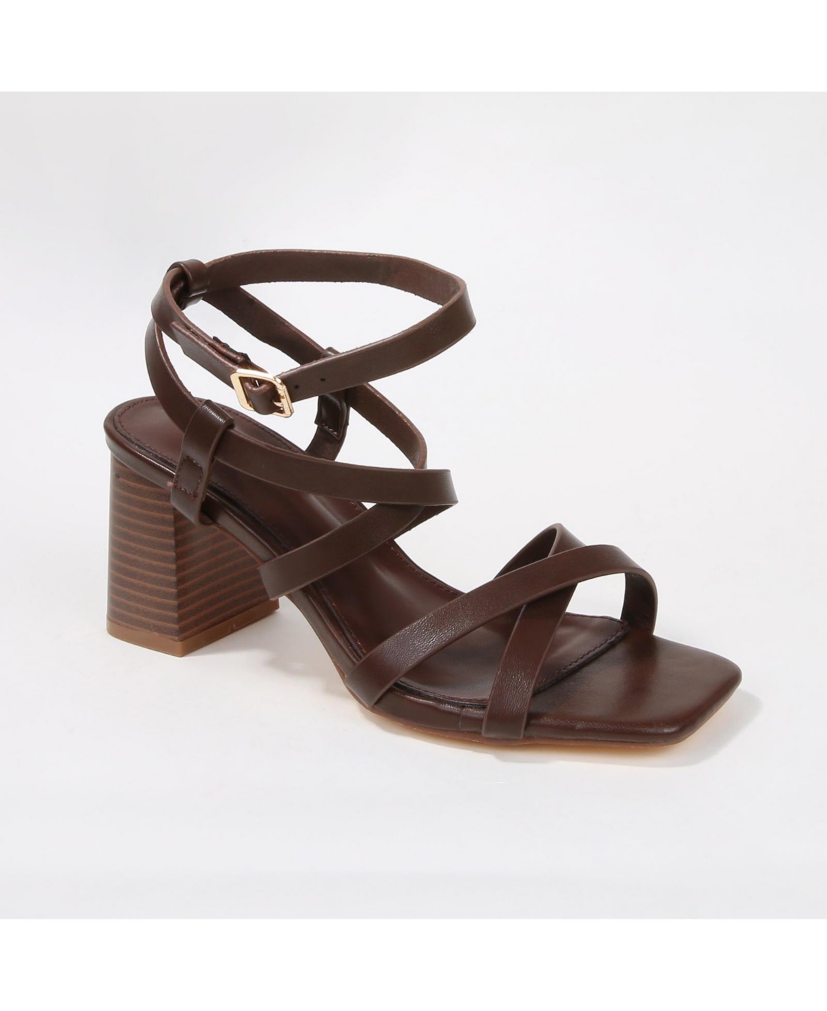 Click here for Berness Womens Roberta Strappy Block Heel Sandals... prices