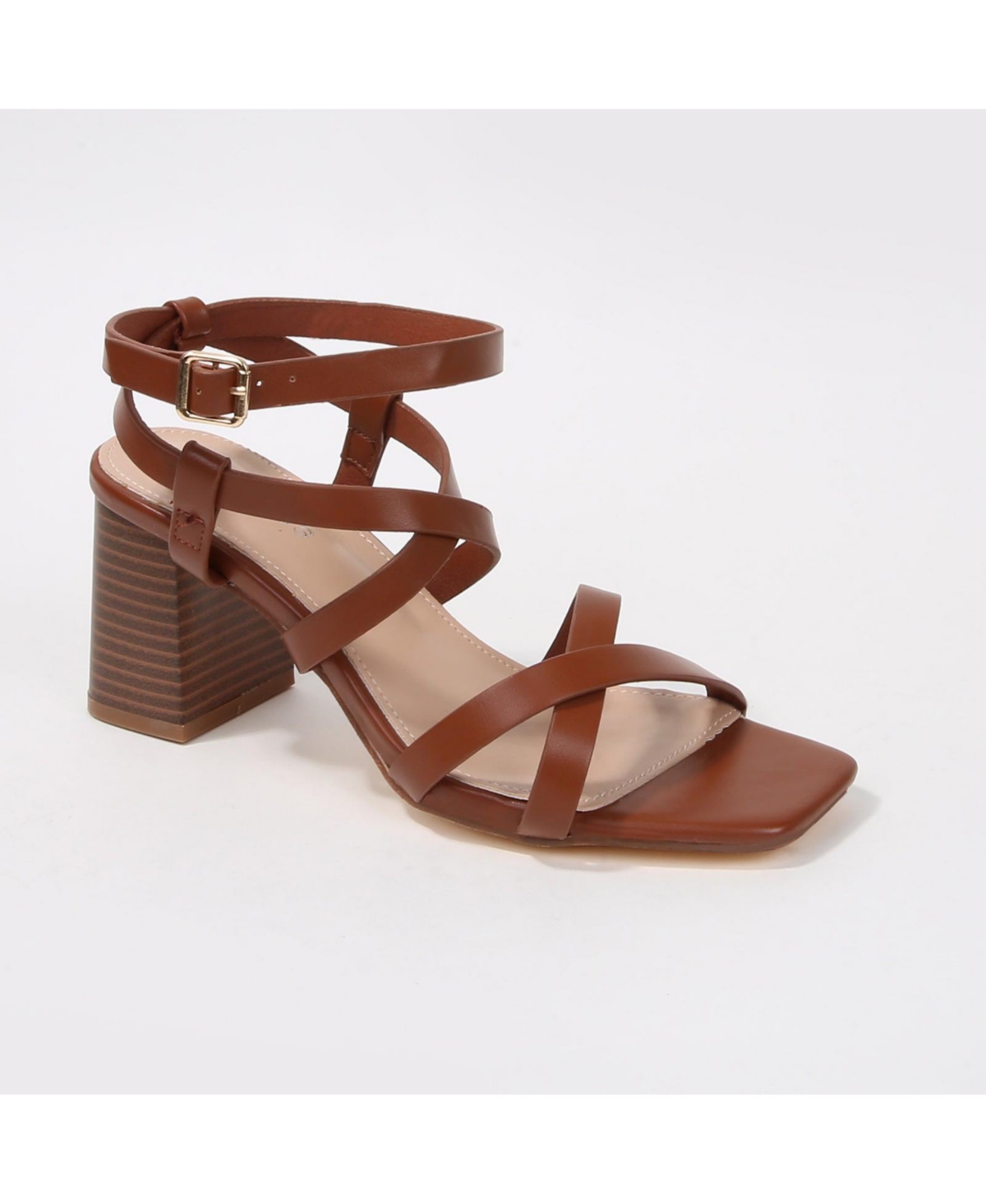 Click here for Berness Womens Roberta Strappy Block Heel Sandals... prices