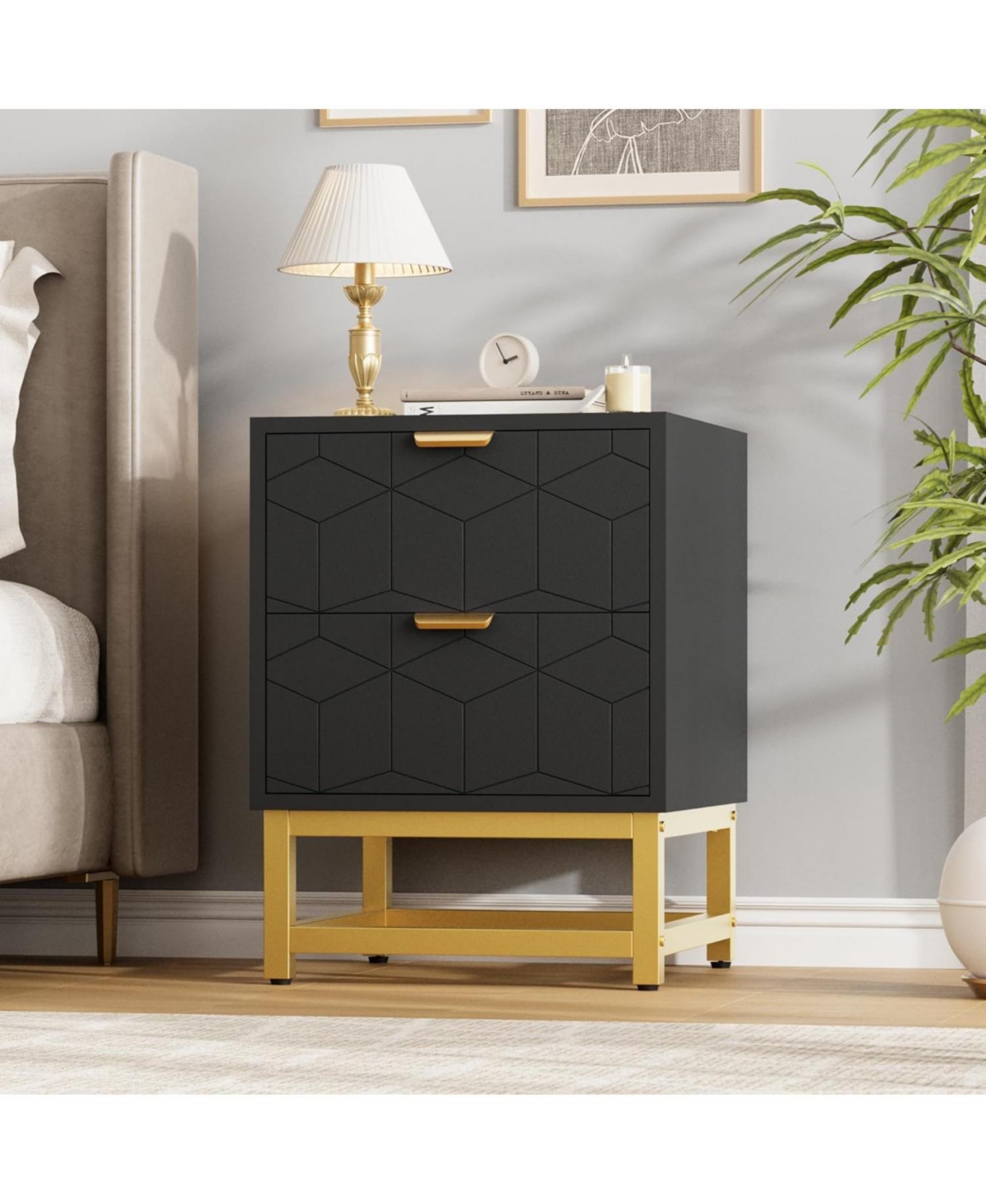 Click here for gaomon 2 Drawer Dresser  Modern Small Nightstand w... prices
