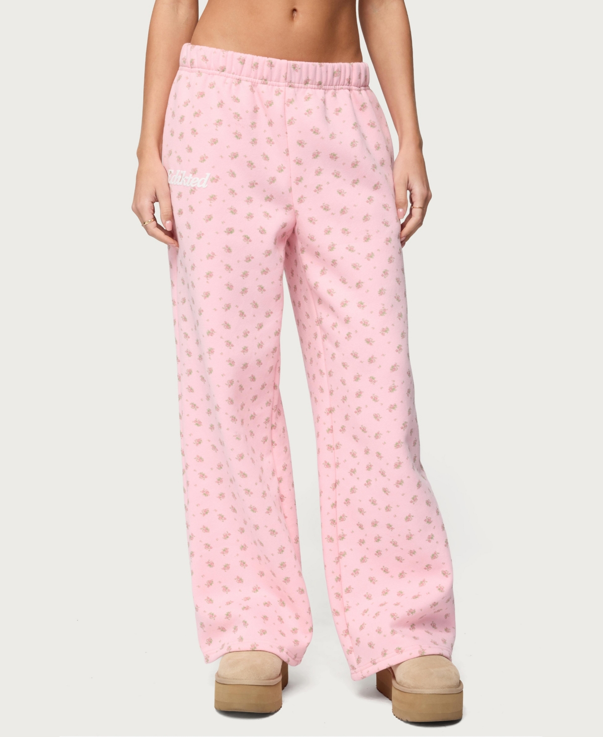 Click here for Edikted Womens Flower Power Sweatpants - Light-pin... prices