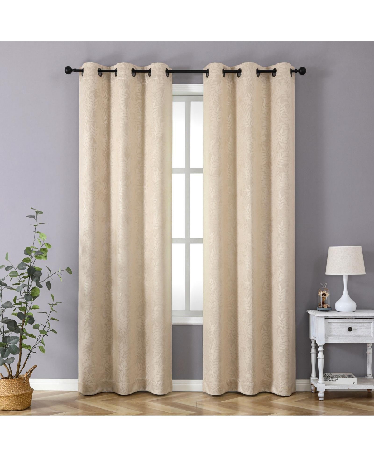 Click here for Kate Aurora Set of 2 Leeds Floral Leaves Embossed... prices