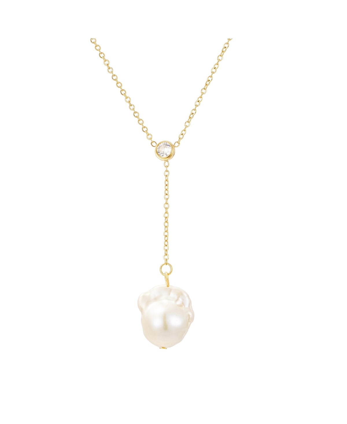 Click here for Untamed Petals Odessa Freshwater Pearl Lariat - Go... prices