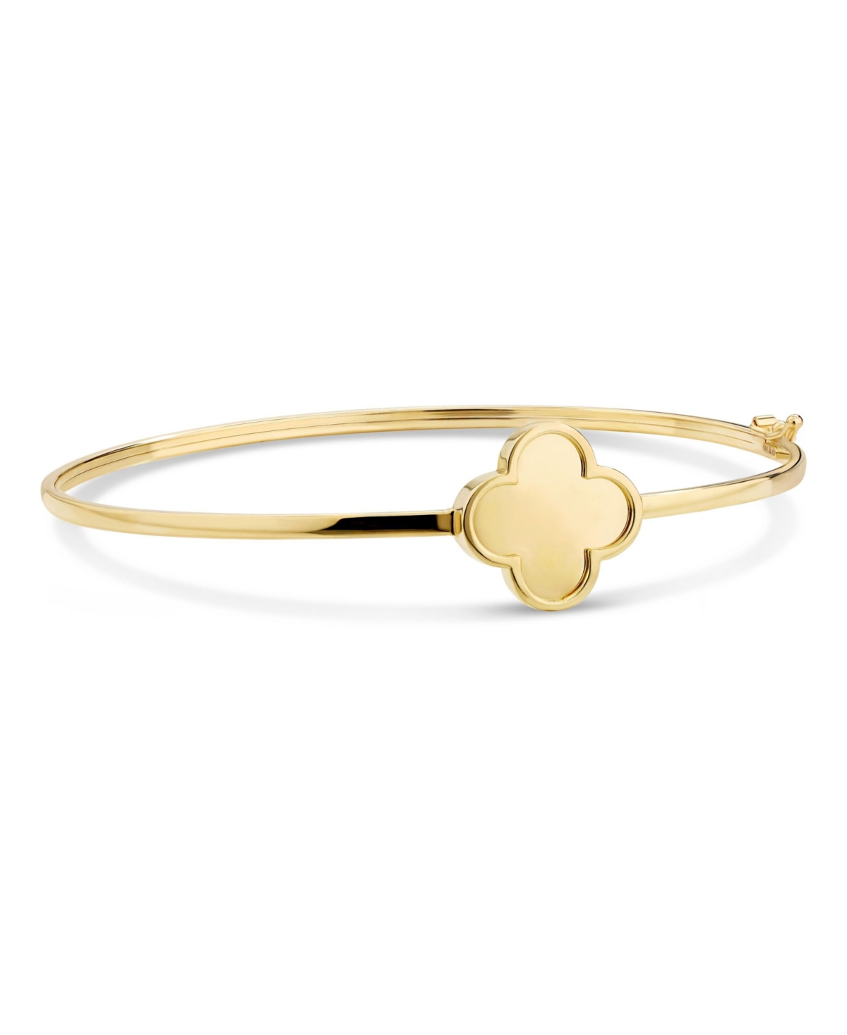 Click here for Devata Clover Bangle Bracelet in 14K Gold  Fits Sm... prices