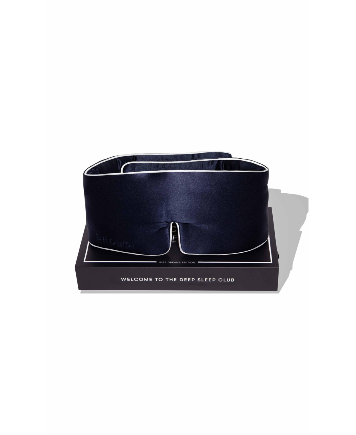 Click here for Drowsy Pipe Dreams Silk Eye Mask - Navy prices