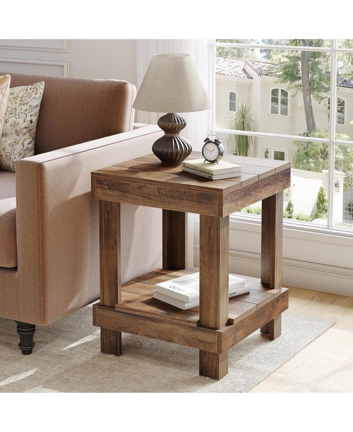 Click here for Tribesigns Square Coffee Table  Side Table with 2... prices