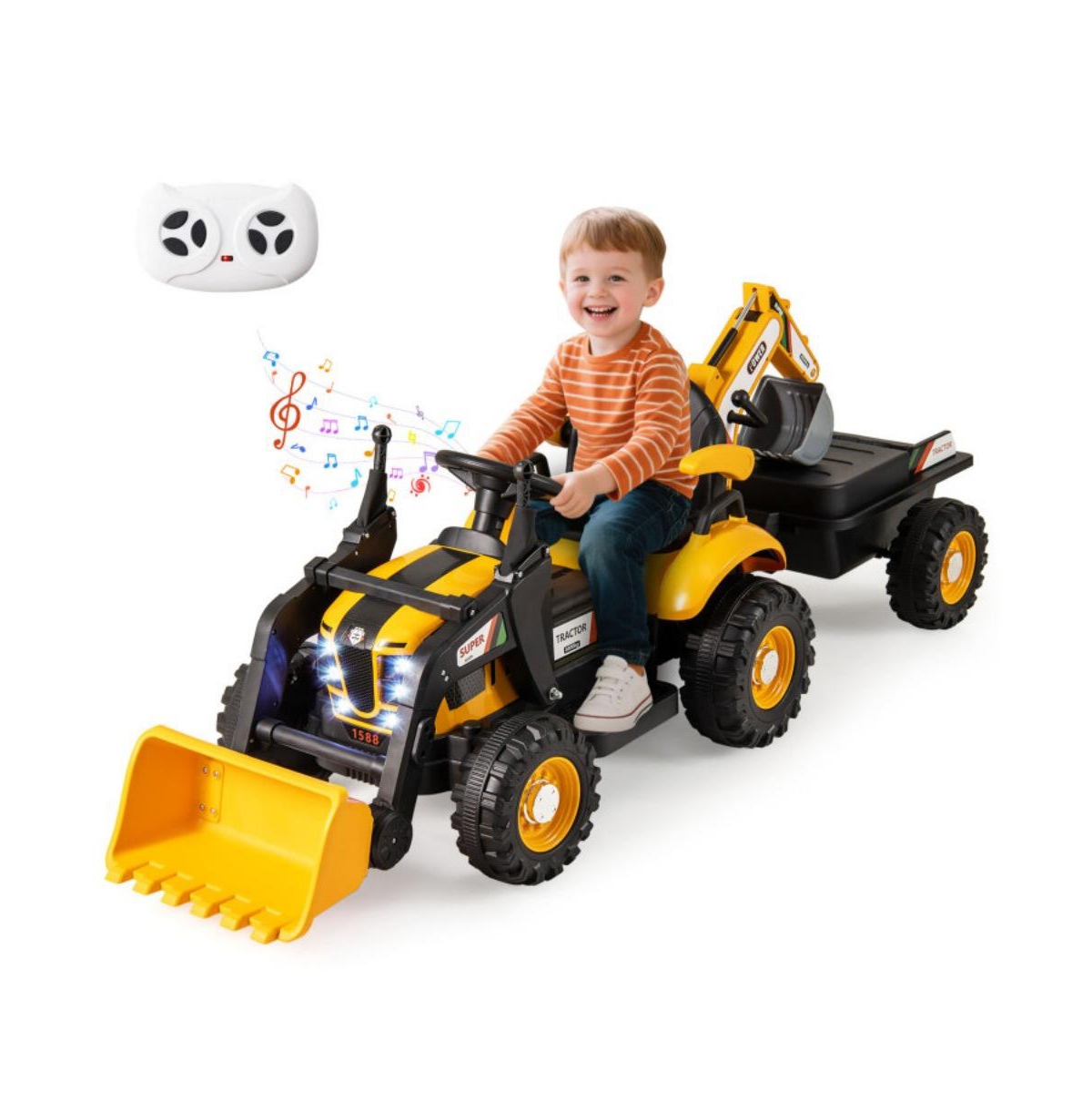 Click here for Hongge 4 in 1 Kids Ride On Tractor 12V with Remote... prices