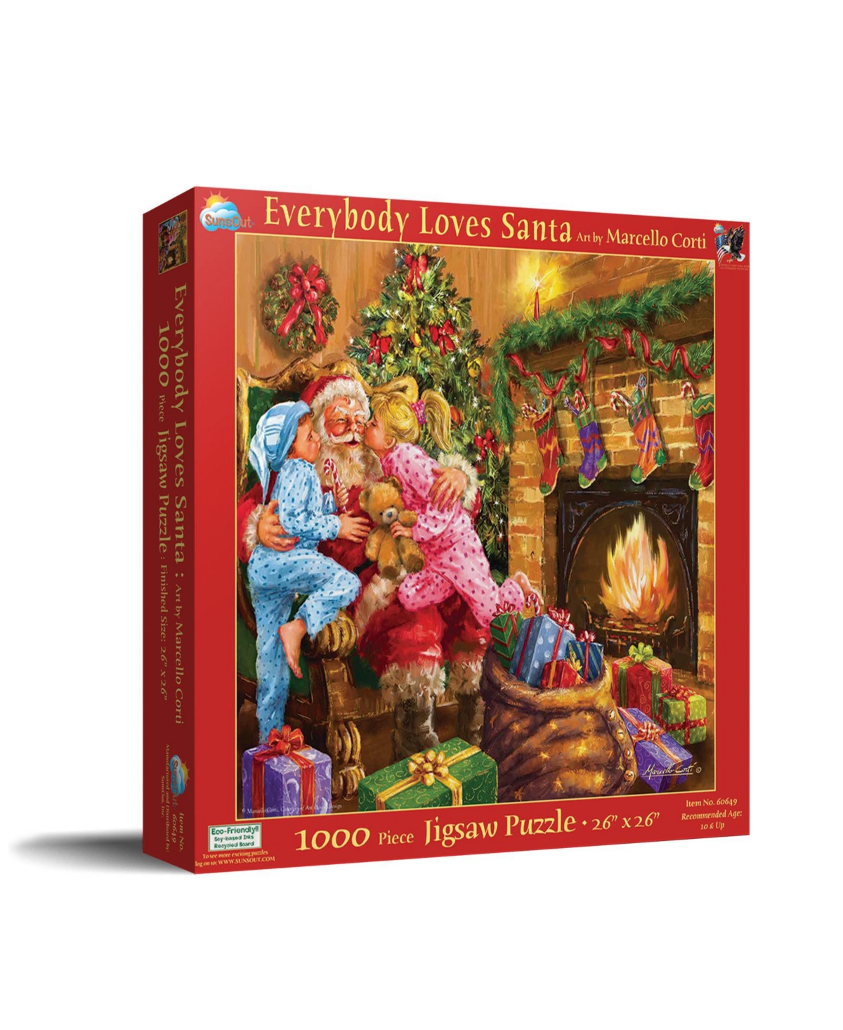 Click here for SunsOut Everyone Loves Santa 1000 piece Jigsaw Puz... prices