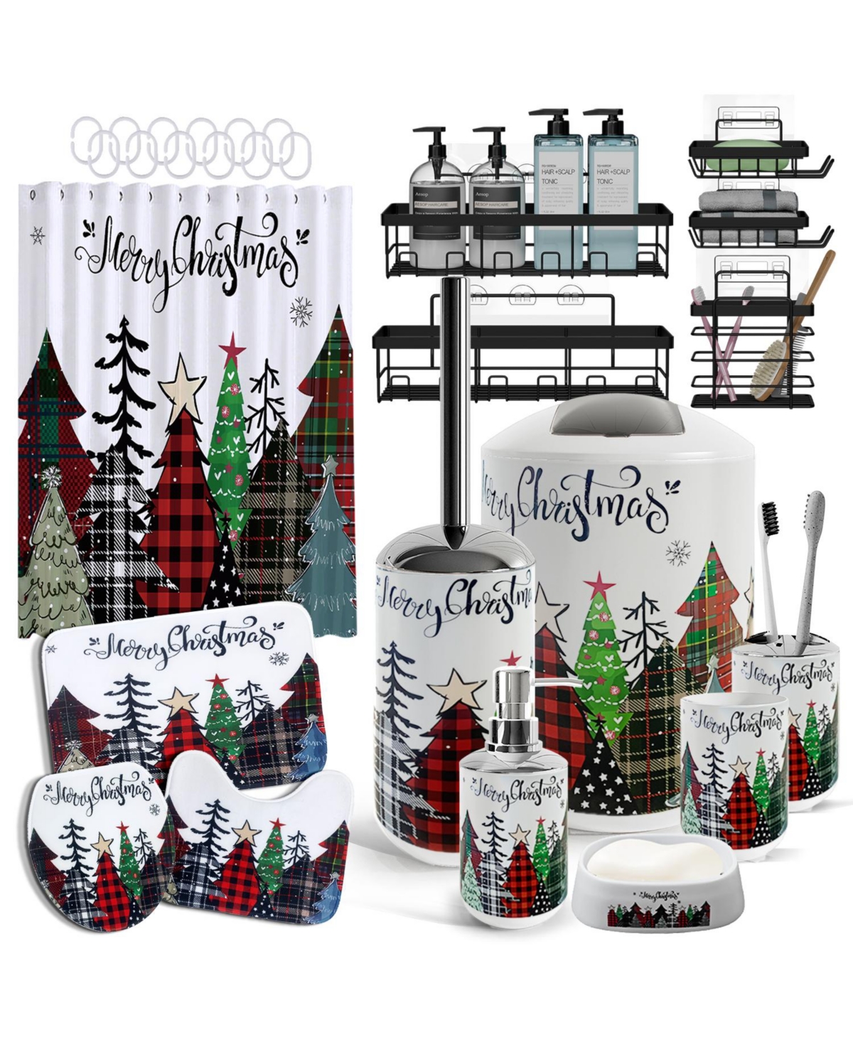 Click here for 27-Piece Complete Holiday Bathroom Decor & Accesso... prices