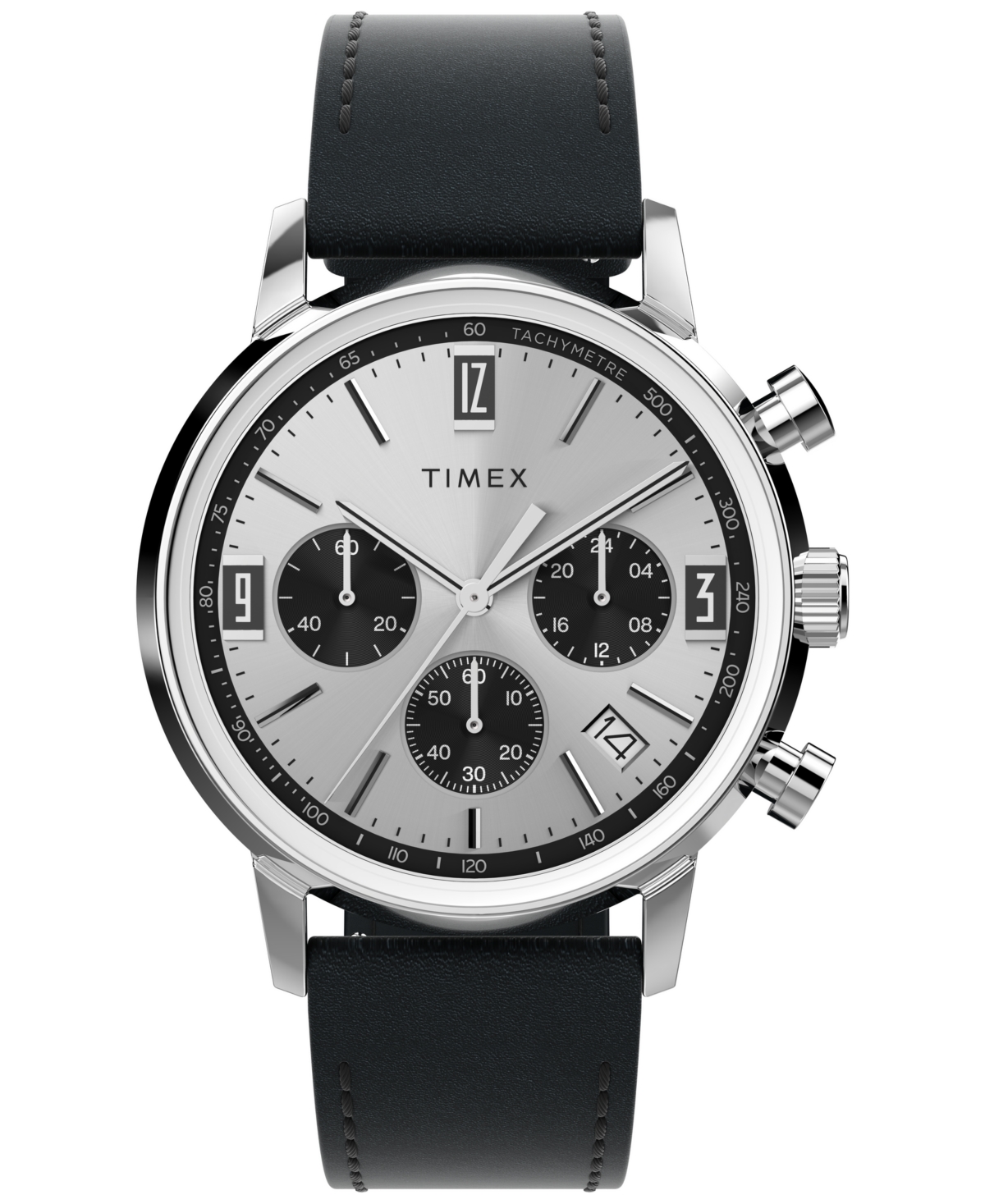 Click here for Timex Mens Chronograph Black Leather Watch  40mm -... prices