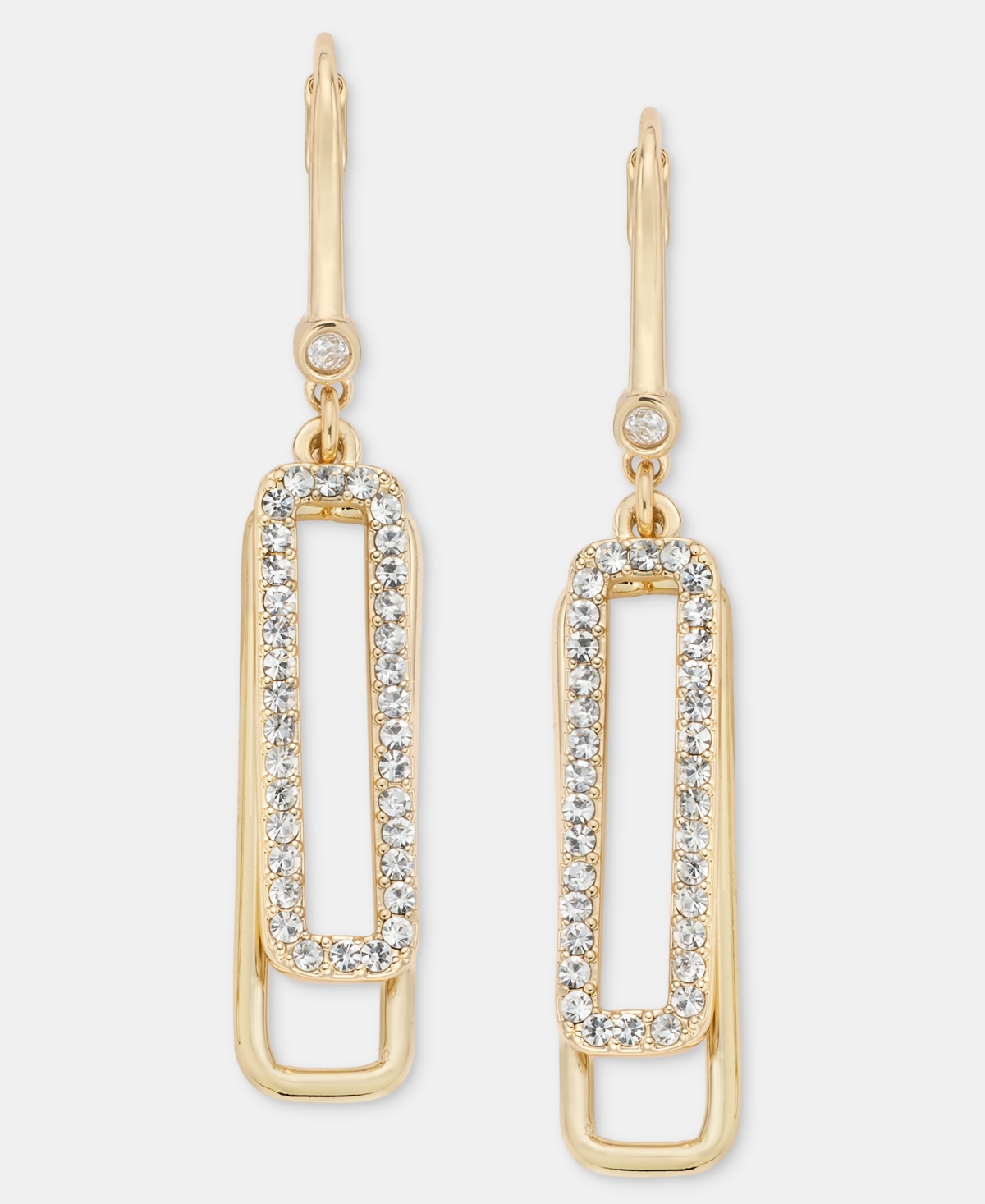 Click here for Dkny Pave Shaky Link Drop Earrings - Crystal prices