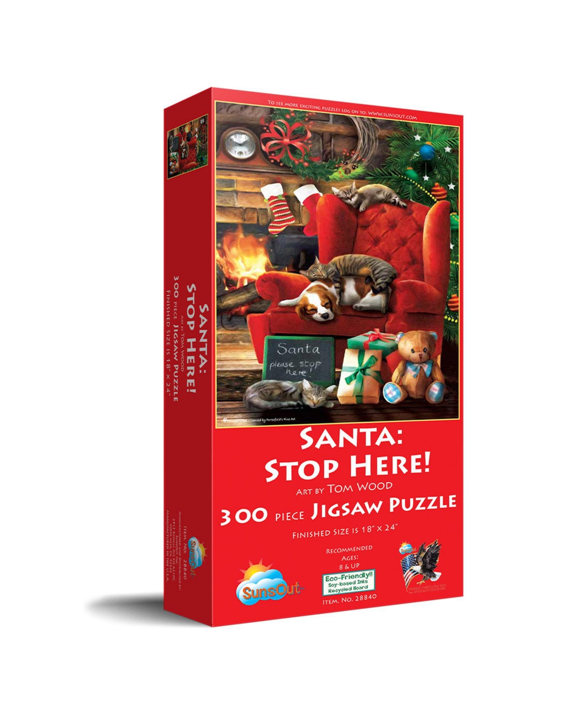 Click here for SunsOut Santa Stop Here 300 piece Jigsaw Puzzle fo... prices
