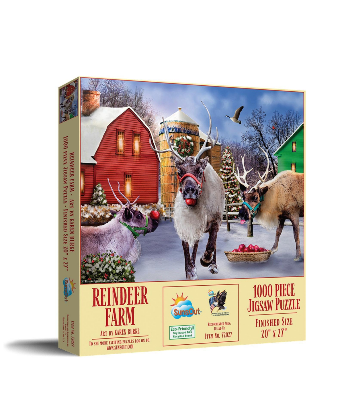 Click here for SunsOut Reindeer Farm 1000 piece Jigsaw Puzzle for... prices
