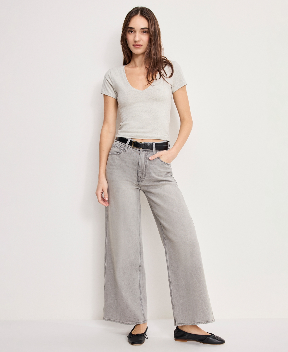 Click here for Good American Womens Skate High Rise Jeans - Gray prices