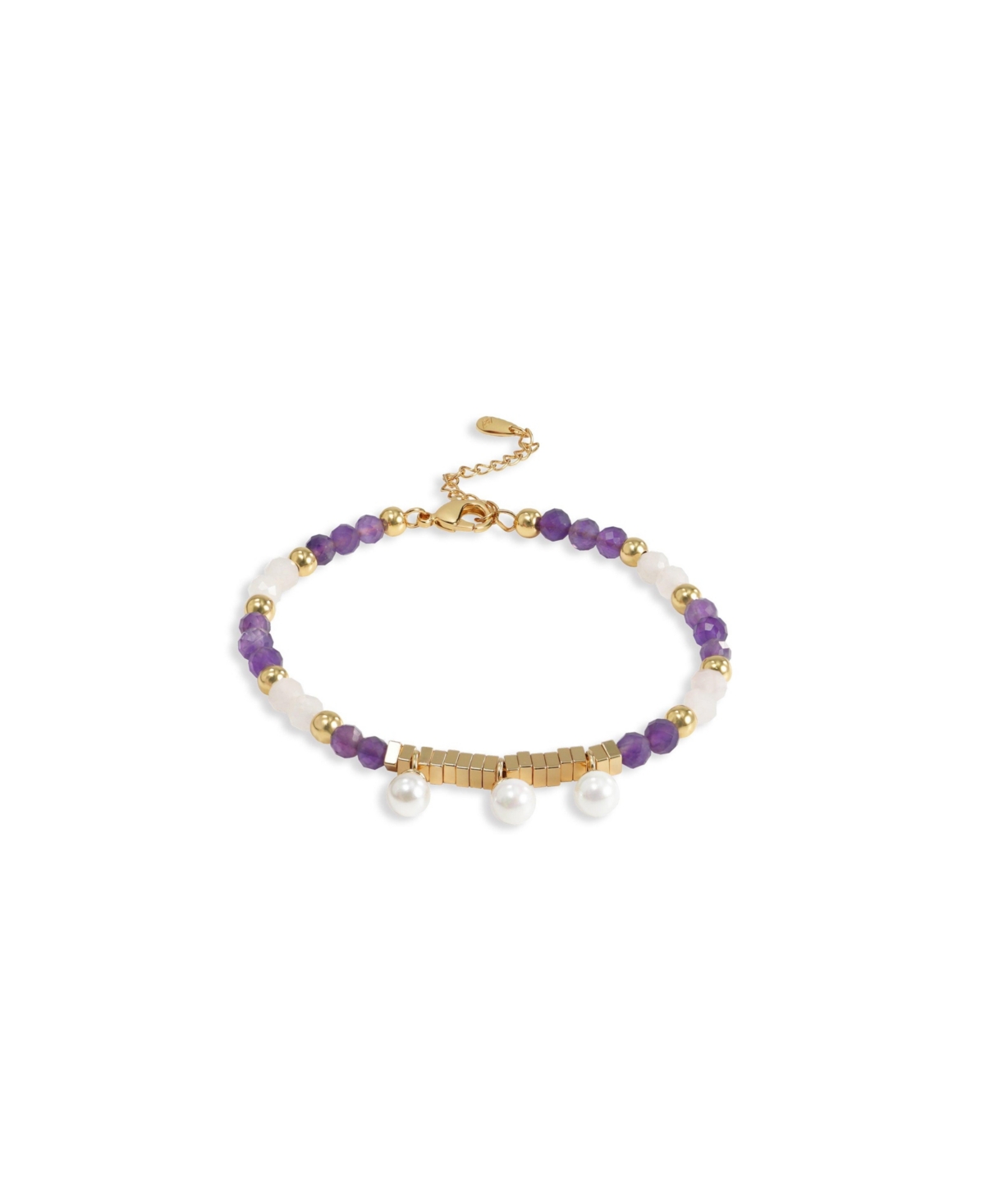 Click here for Retro Chic Poseidon Bracelet - Purple  white  gold prices