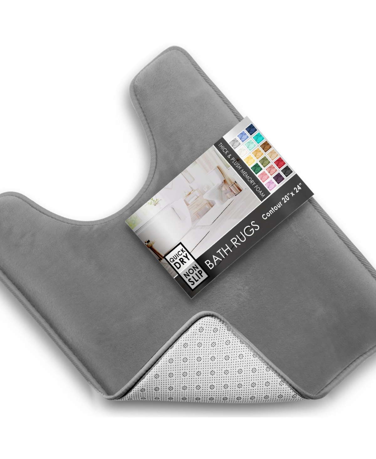 Click here for Non-Slip  Ultra Soft Plush  Memory Foam Bath Rug -... prices