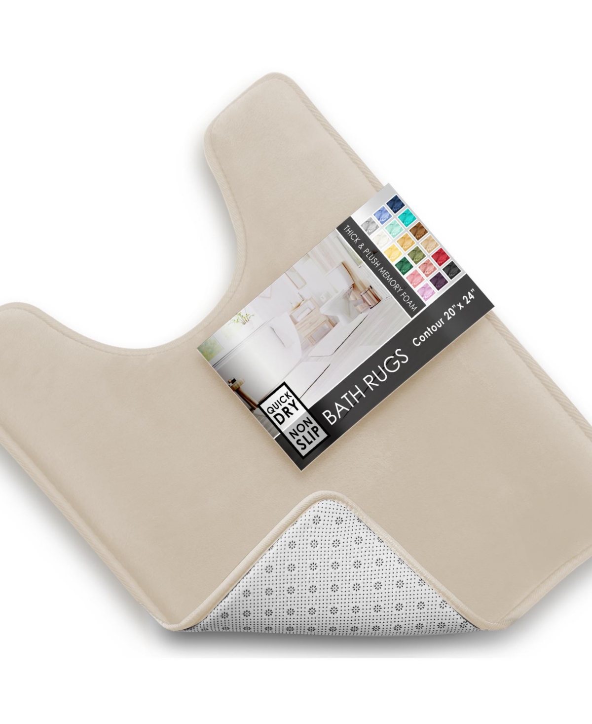 Click here for Non-Slip  Ultra Soft Plush  Memory Foam Bath Rug -... prices