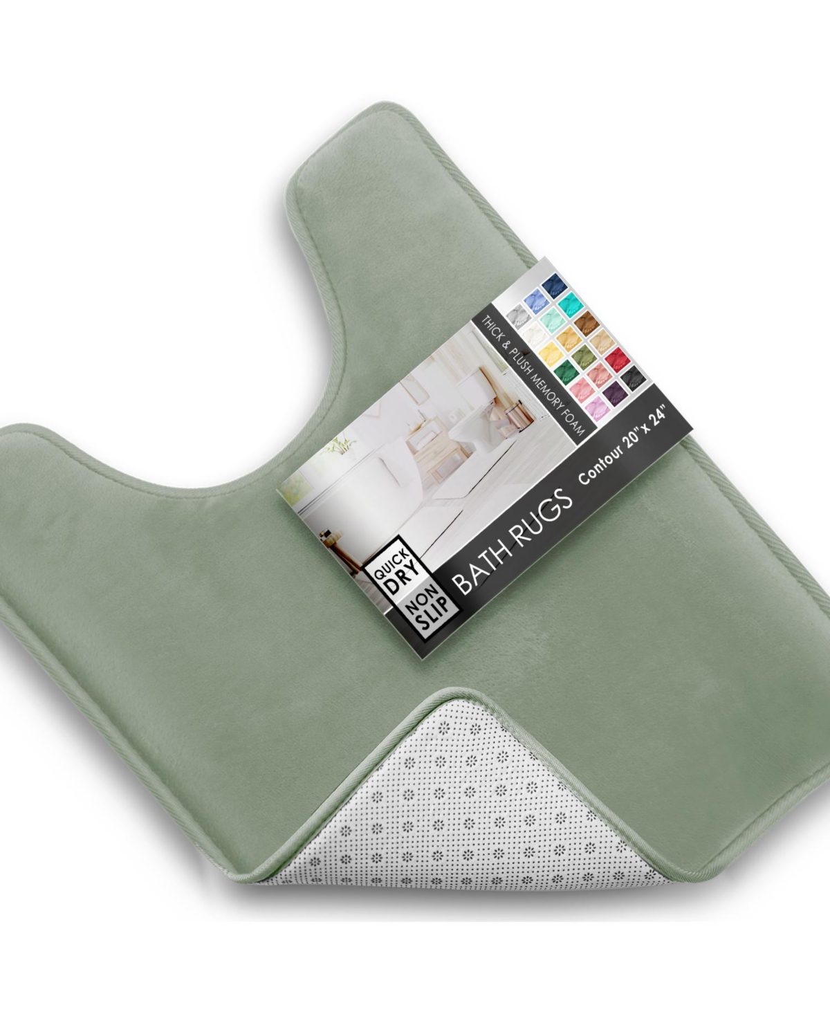 Click here for Non-Slip  Ultra Soft Plush  Memory Foam Bath Rug -... prices