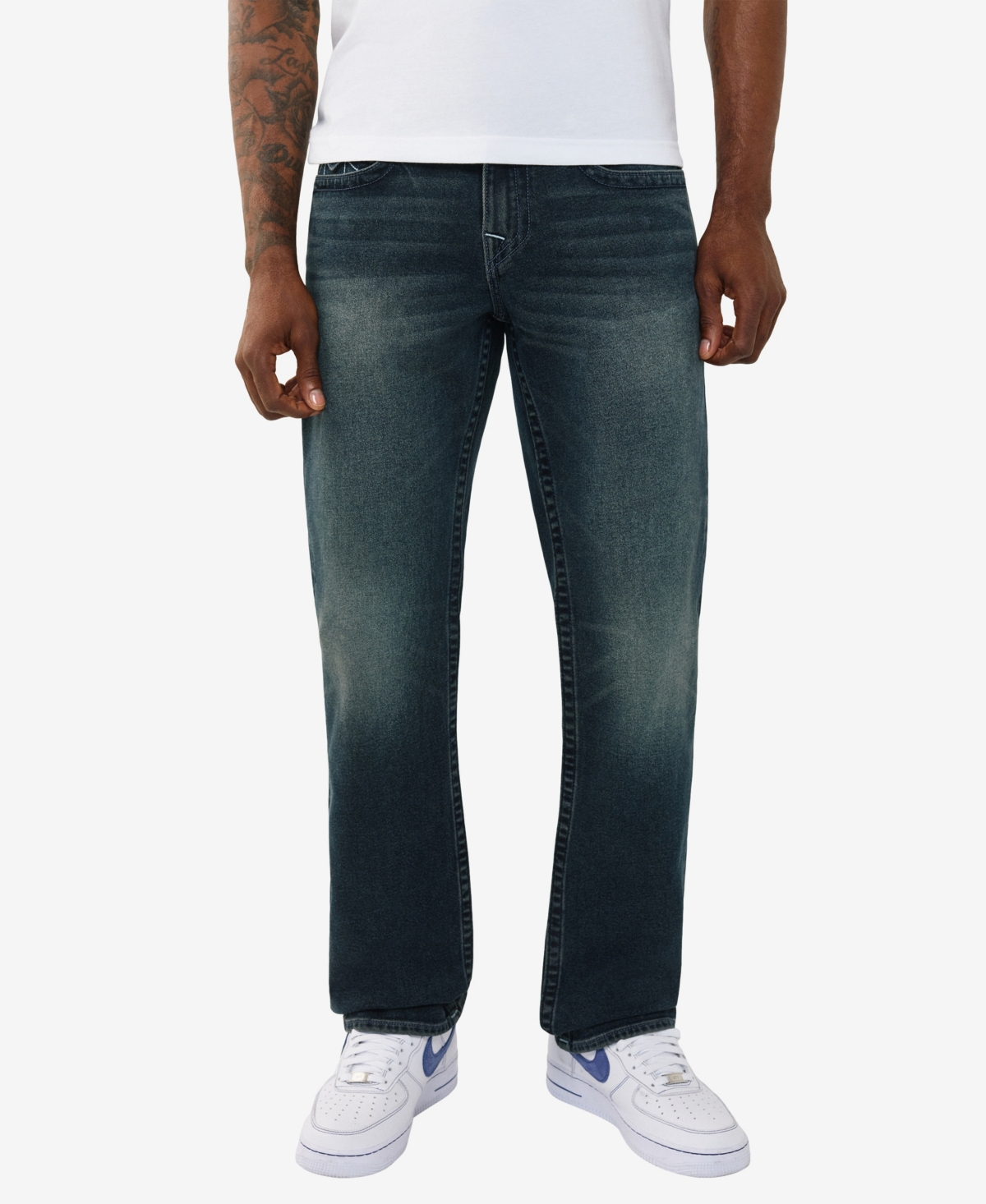 Click here for True Religion Mens Ricky Straight-Fit Jeans - Nigh... prices
