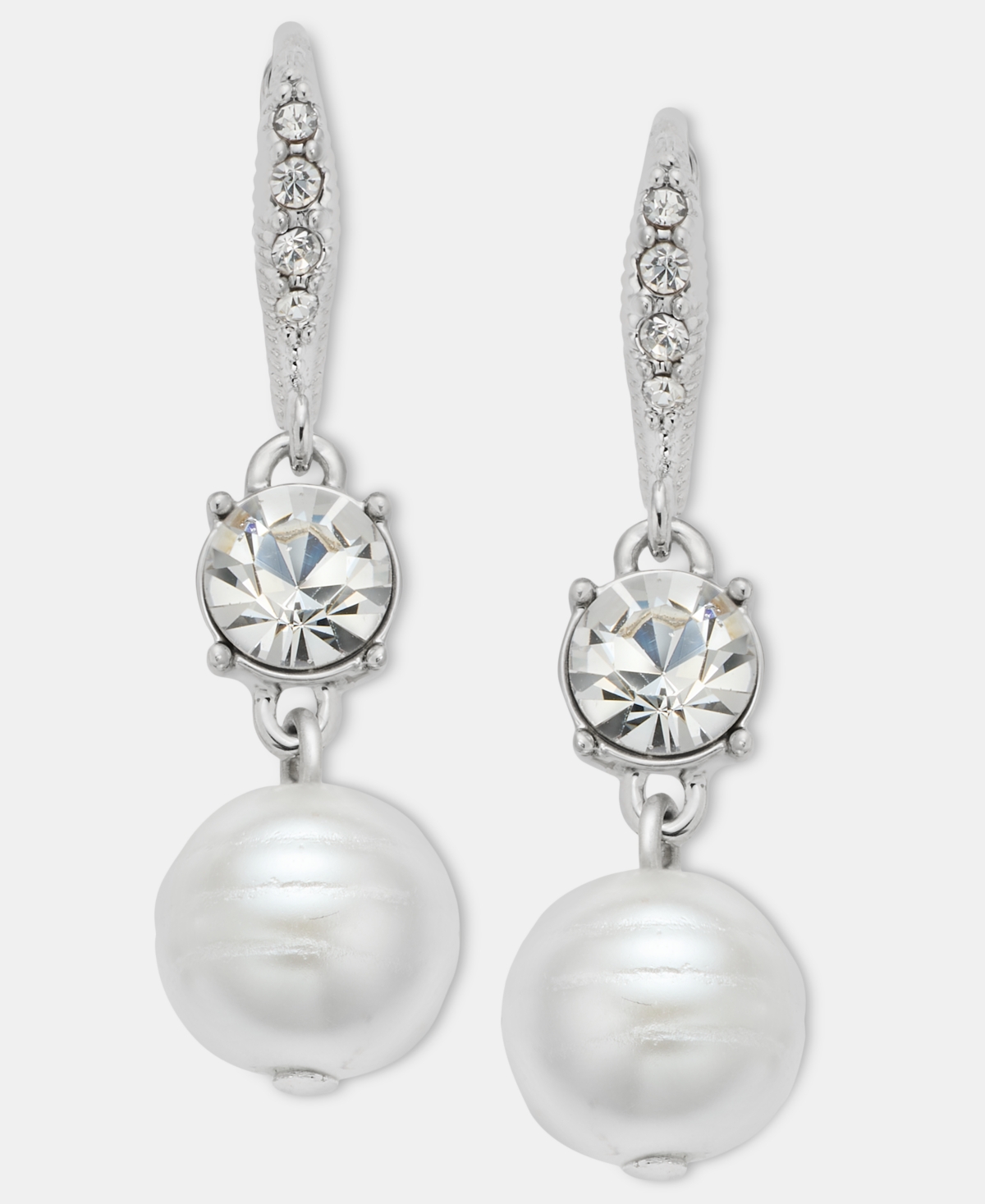 Click here for Givenchy Crystal & Imitation Pearl Double Drop Ear... prices