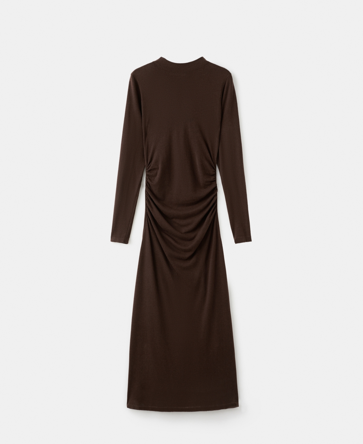 Click here for Mango Womens Perkins-Neck Knitted Dress - Chocolat... prices