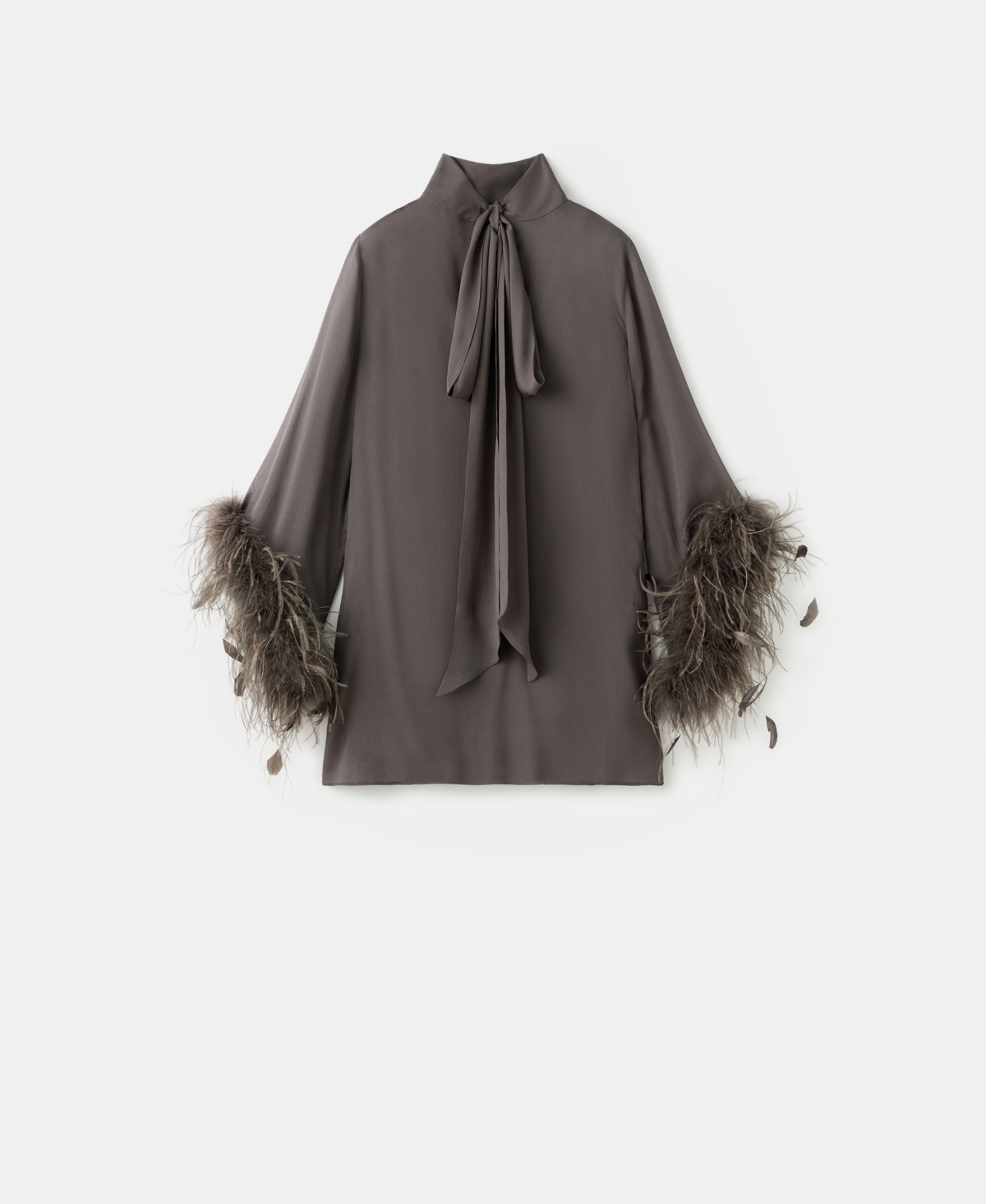 Click here for Mango Womens Bell Sleeves Feathered Dress - Medium... prices