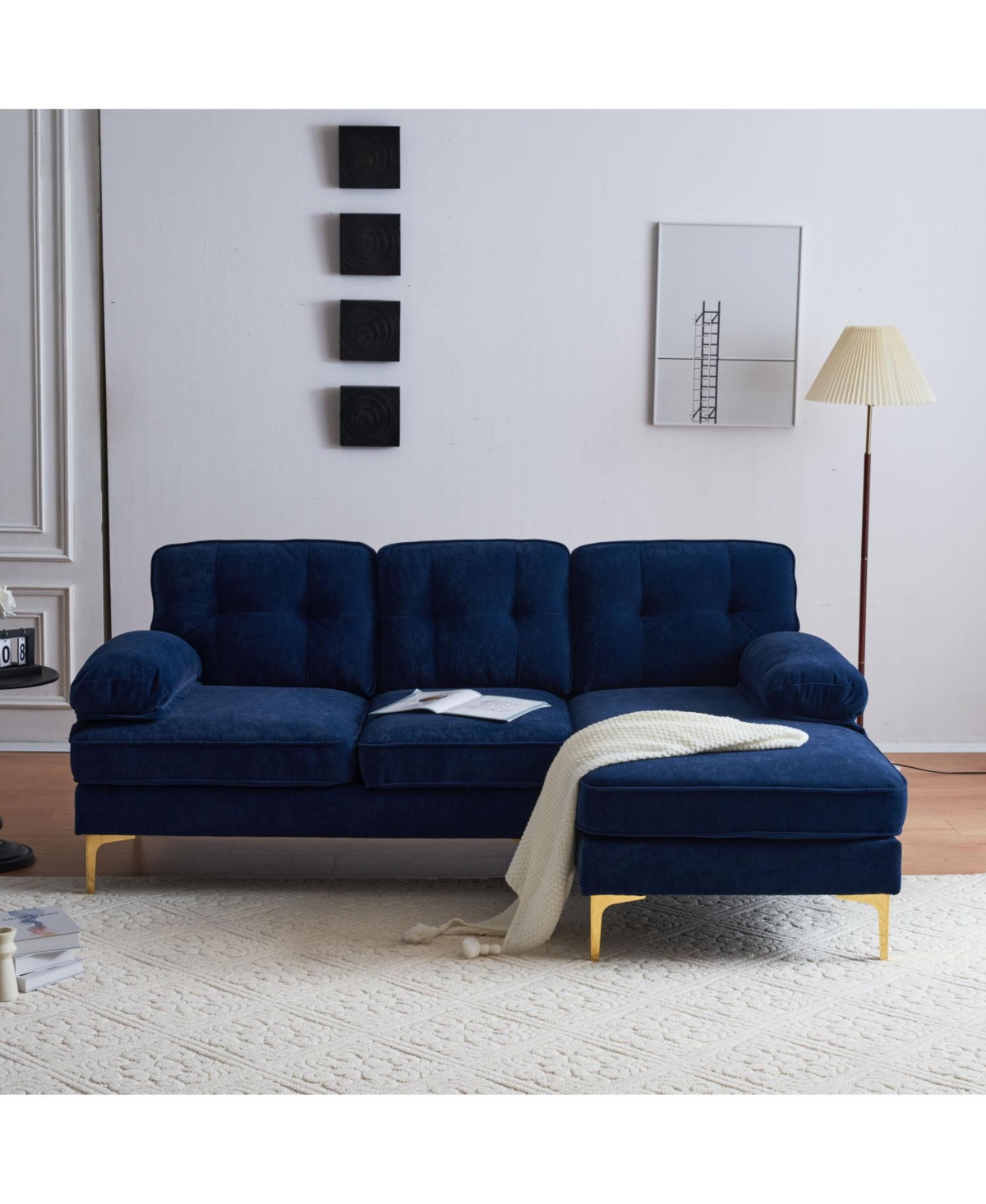 Click here for Streamdale Furniture L-Shaped Sectional Sofa - Blu... prices