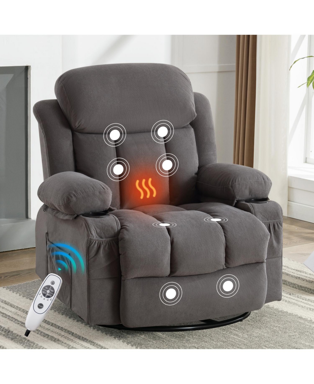 Click here for Streamdale Furniture Heated Massage Recliner Sofa... prices
