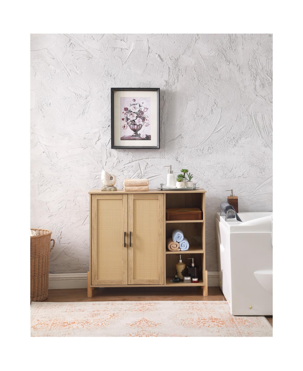 Click here for Streamdale Furniture Mid-Century Modern Rattan Doo... prices