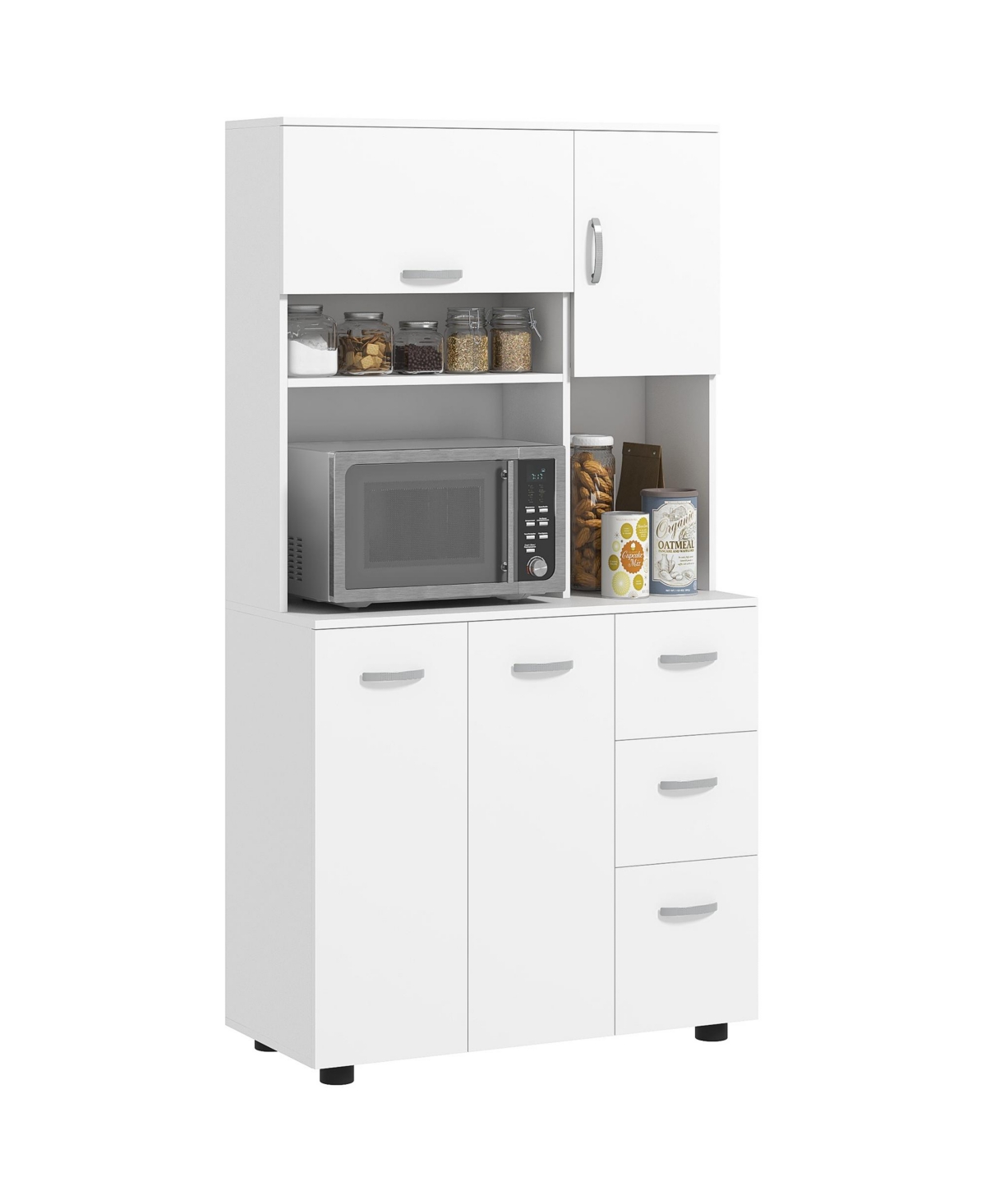 Click here for Homcom Wood Kitchen Pantry with 2 Large Cabinets... prices
