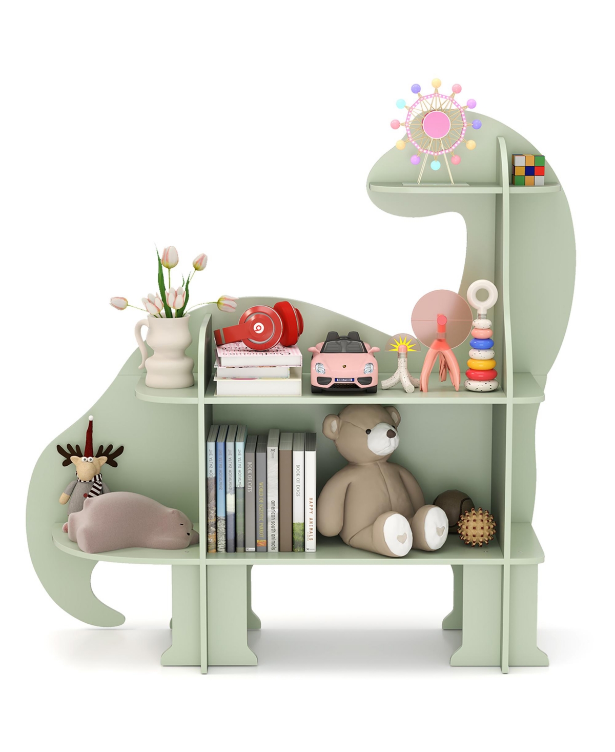 Click here for Gymax 3-Tier Dinosaur Kids Bookshelf Toy Storage O... prices