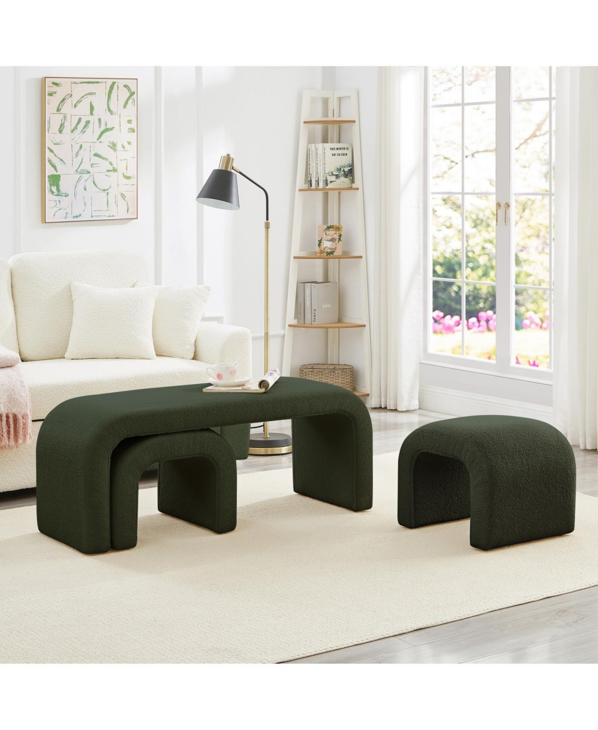 Click here for Streamdale Furniture U-Shaped Teddy Ottoman Bench... prices