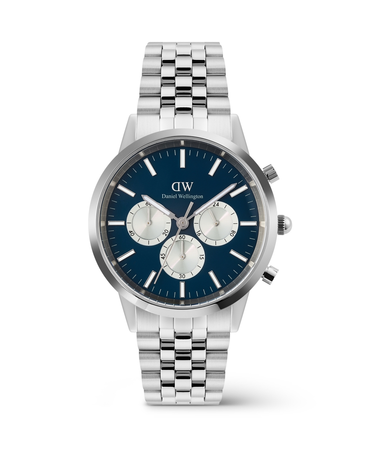 Click here for Daniel Wellington Mens Chronograph Silver-Tone Sta... prices