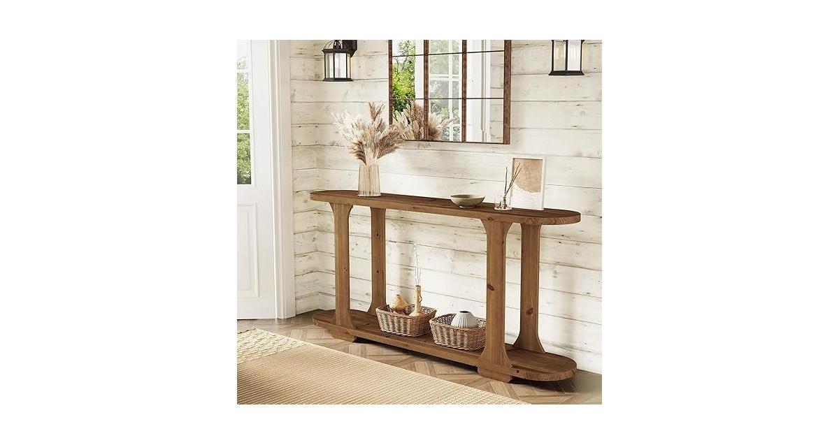 Click here for Tribesigns 63 Inch Solid Wood Console Table  Farmh... prices