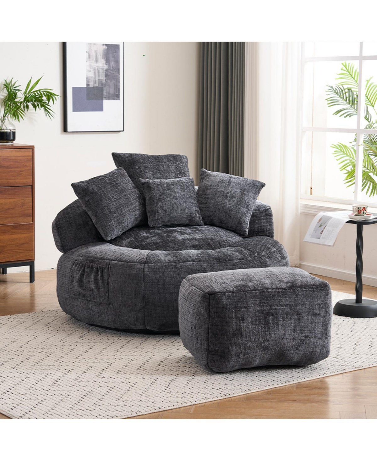 Click here for Streamdale Furniture Chenille Bean Bag Chair with... prices