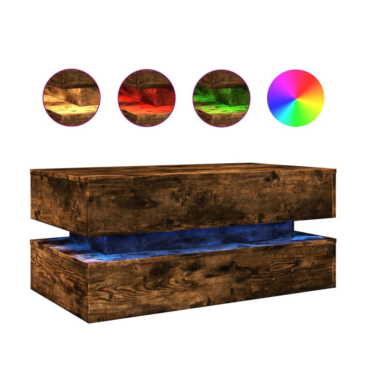 Click here for vidaXL Coffee Table Smoked Oak Engineered Wood 35.... prices