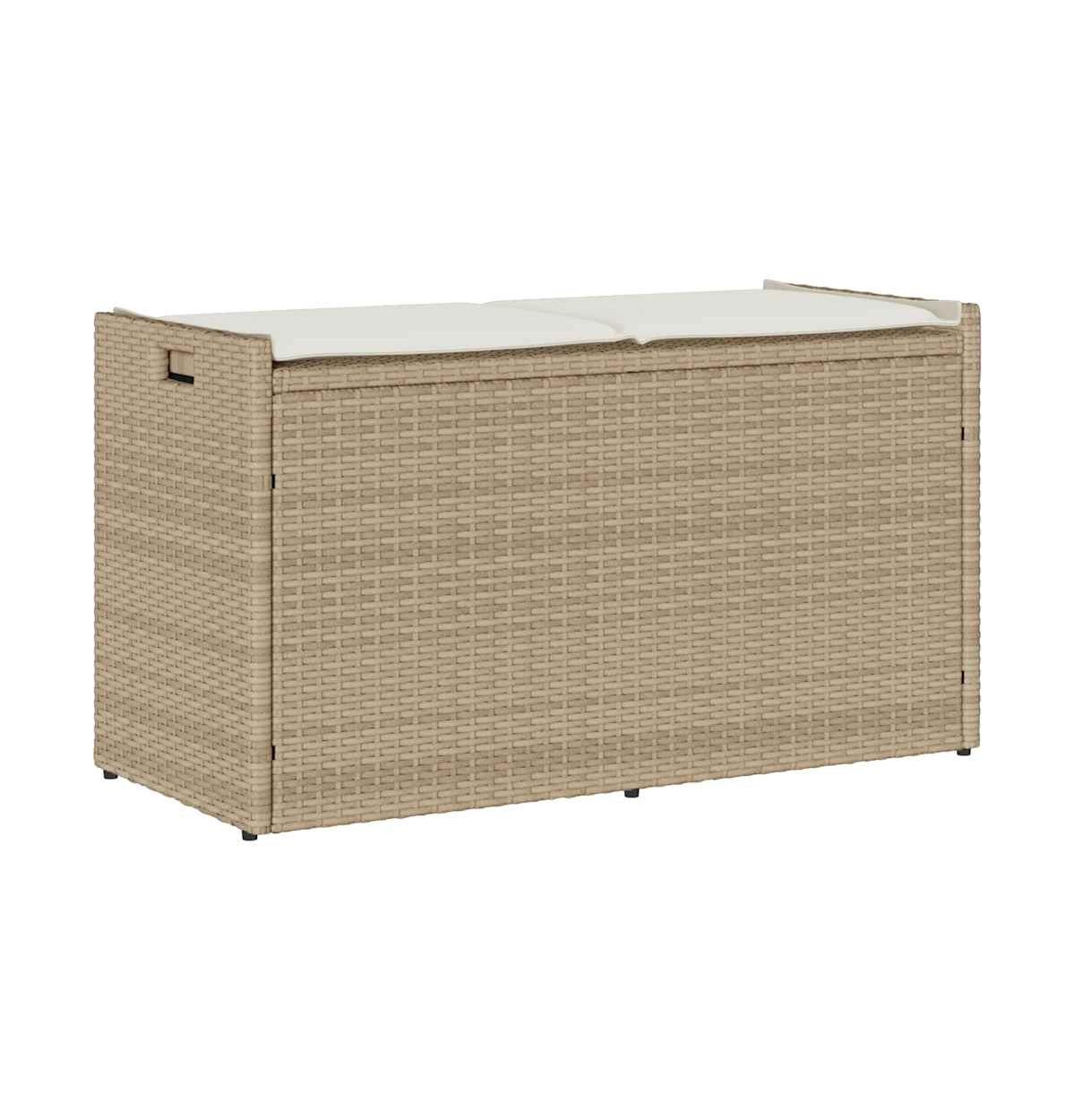 Click here for vidaXL Patio Storage Bench with Cushion Beige 39.4... prices