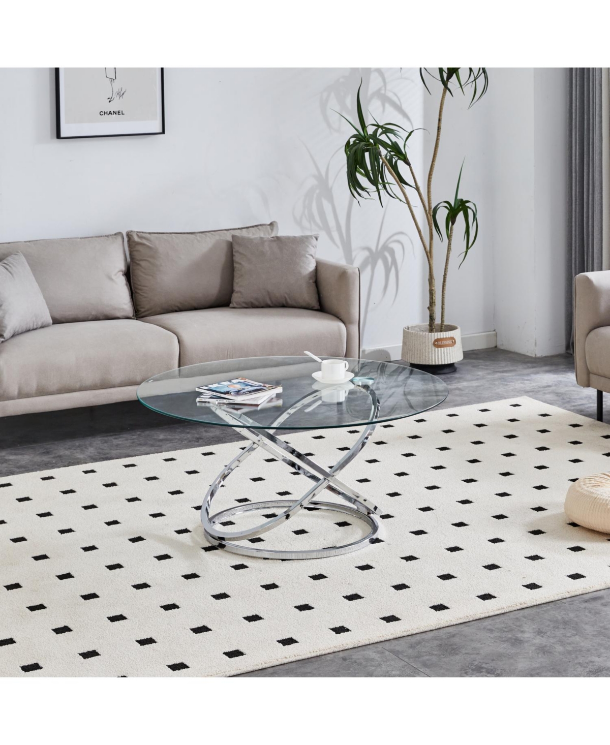 Click here for Streamdale Furniture Round Clear Tempered Glass Co... prices