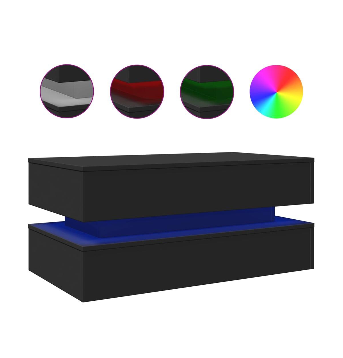 Click here for vidaXL Coffee Table Black Engineered wood 35.4 x 1... prices