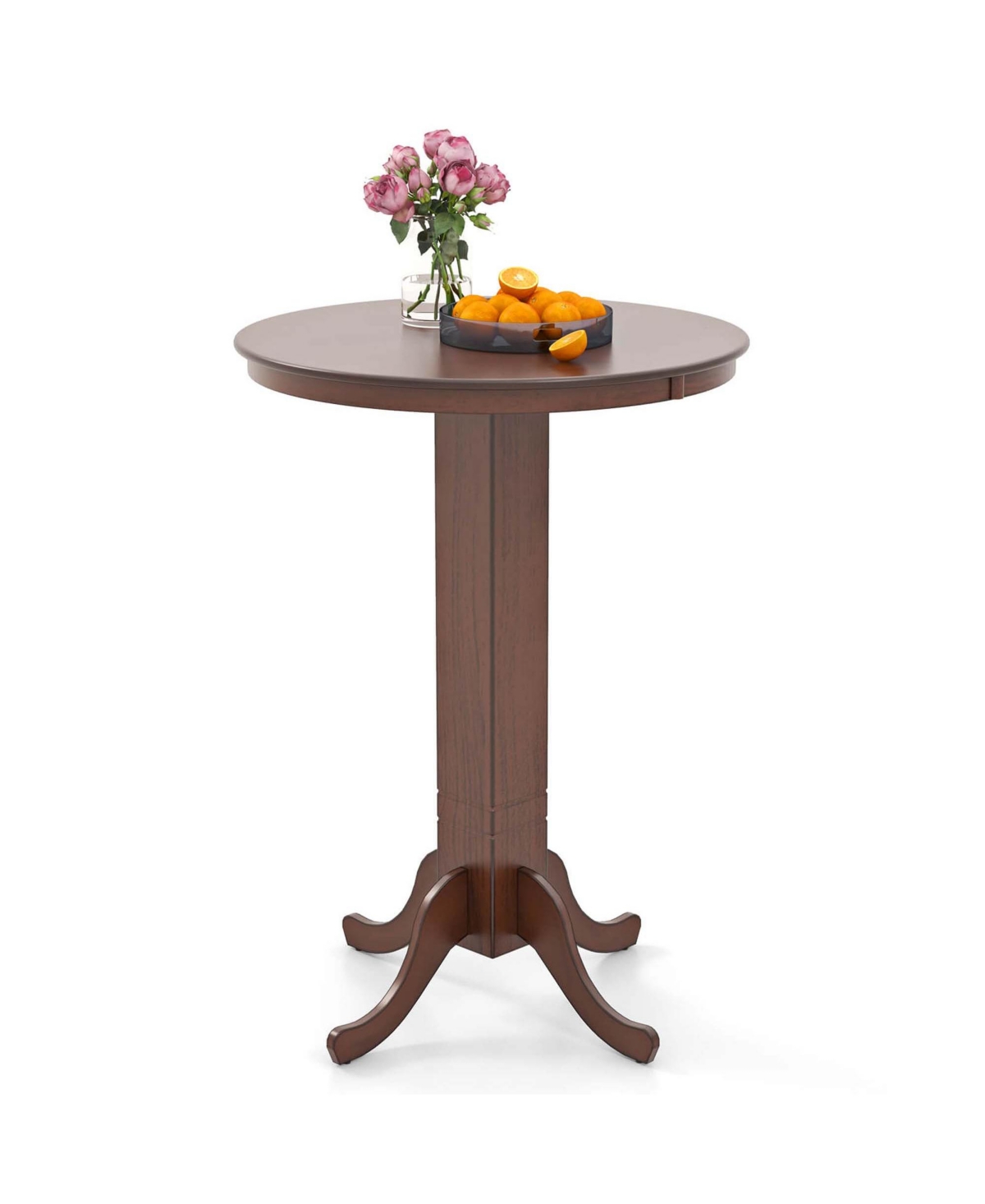 Click here for Costway 30 Inch Wood Pub Round Dining Table with P... prices