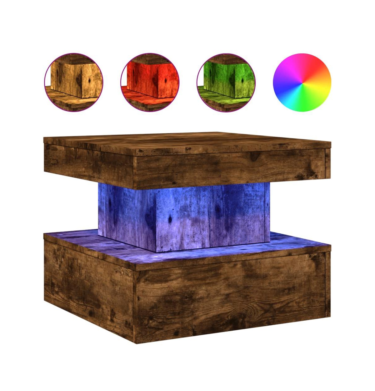 Click here for Coffee Table Smoked Oak Engineered wood 19.7x19.7x... prices