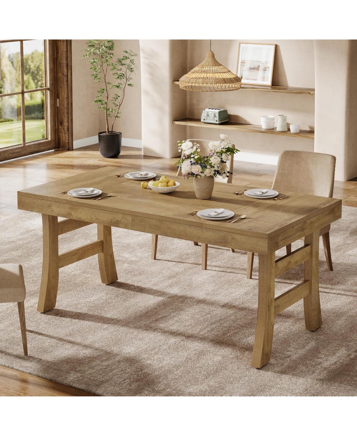 Click here for Tribesigns 63-Inch Dining Table for 4-6 People  Fa... prices