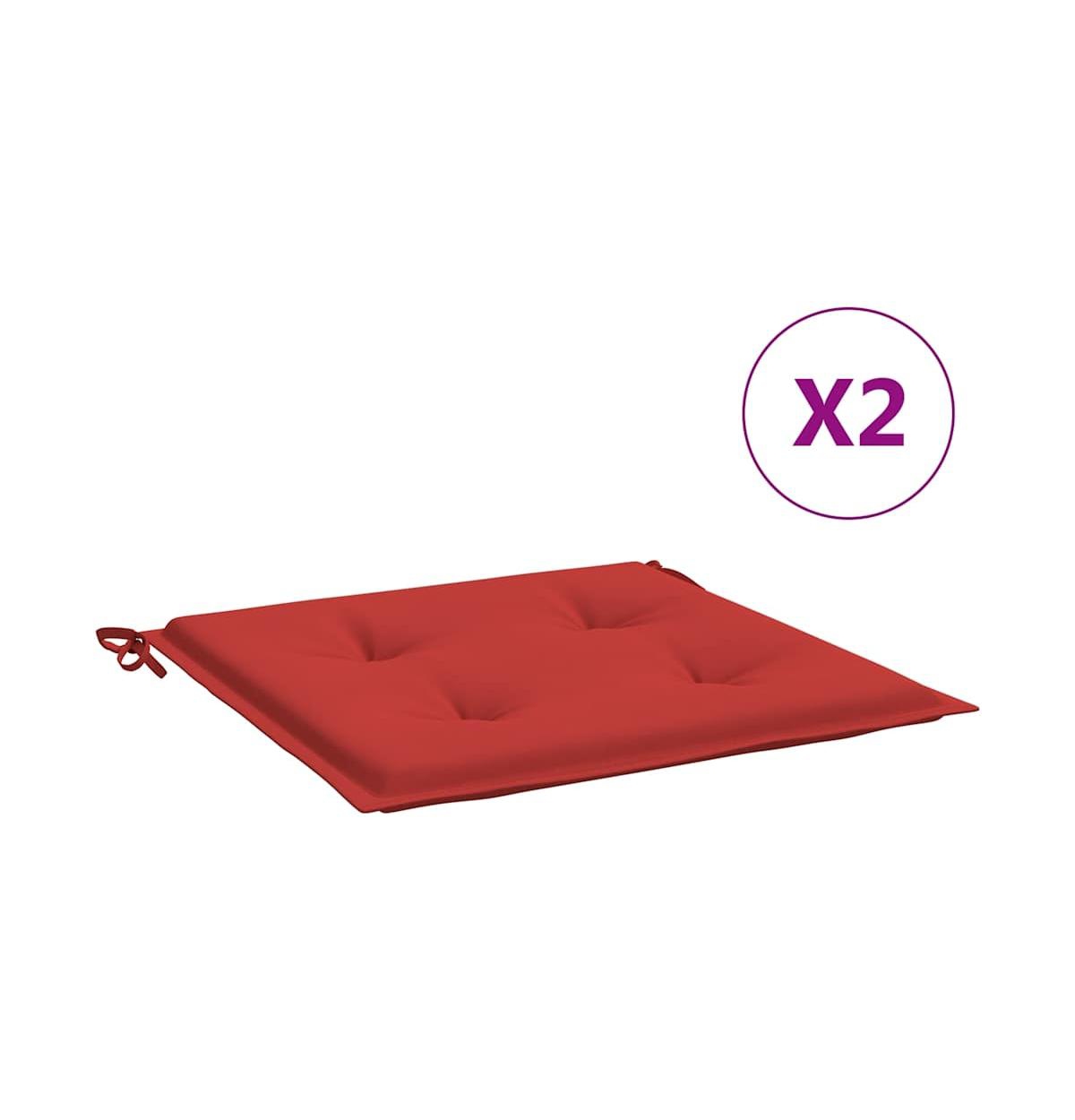 Click here for vidaXL Chair Cushion Set of 2 Red Oxford fabric  F... prices