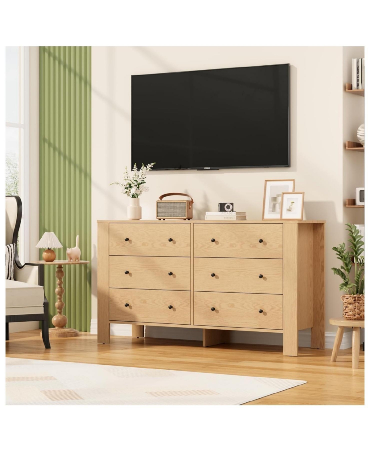 Click here for Gaomon 6 Drawer Dresser for Bedroom  Modern Wide D... prices