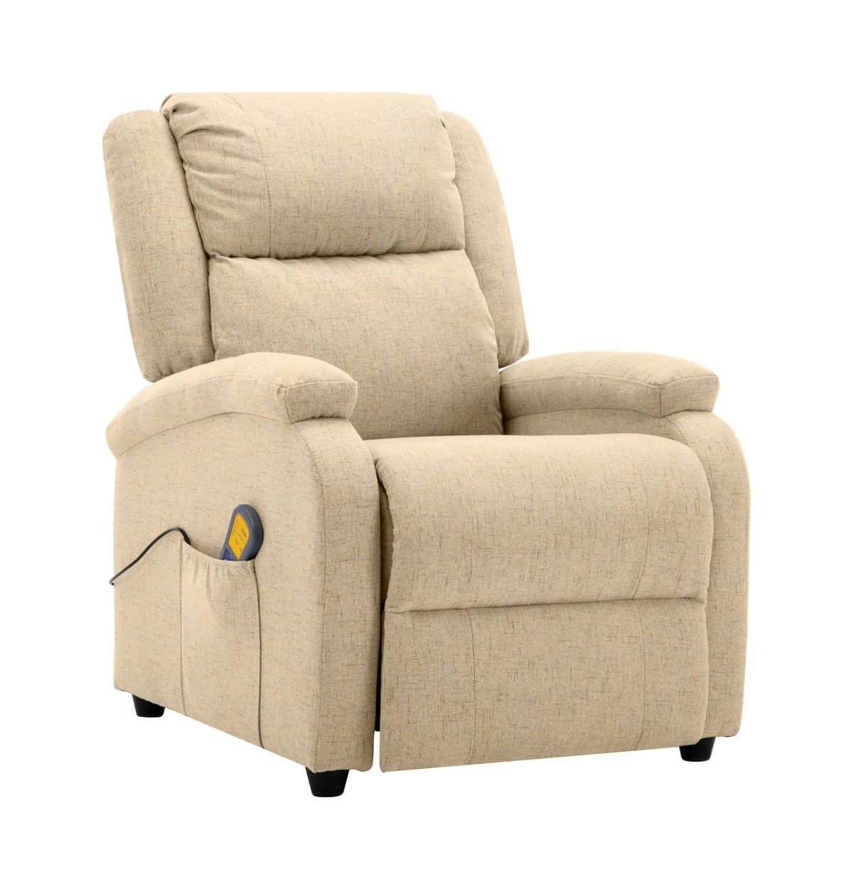 Click here for vidaXL Massage Chair Cream Fabric - Cream prices