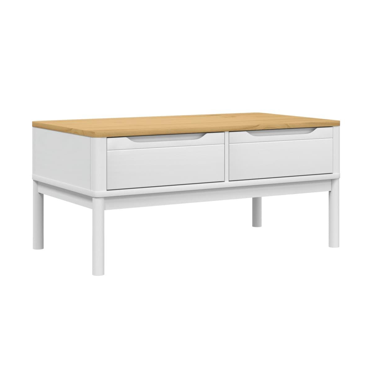 Click here for vidaXL Coffee Table White Solid Pine Wood 39.0 x 2... prices